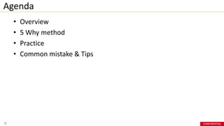 5 why tutorial (root cause analysis RCA) | PDF