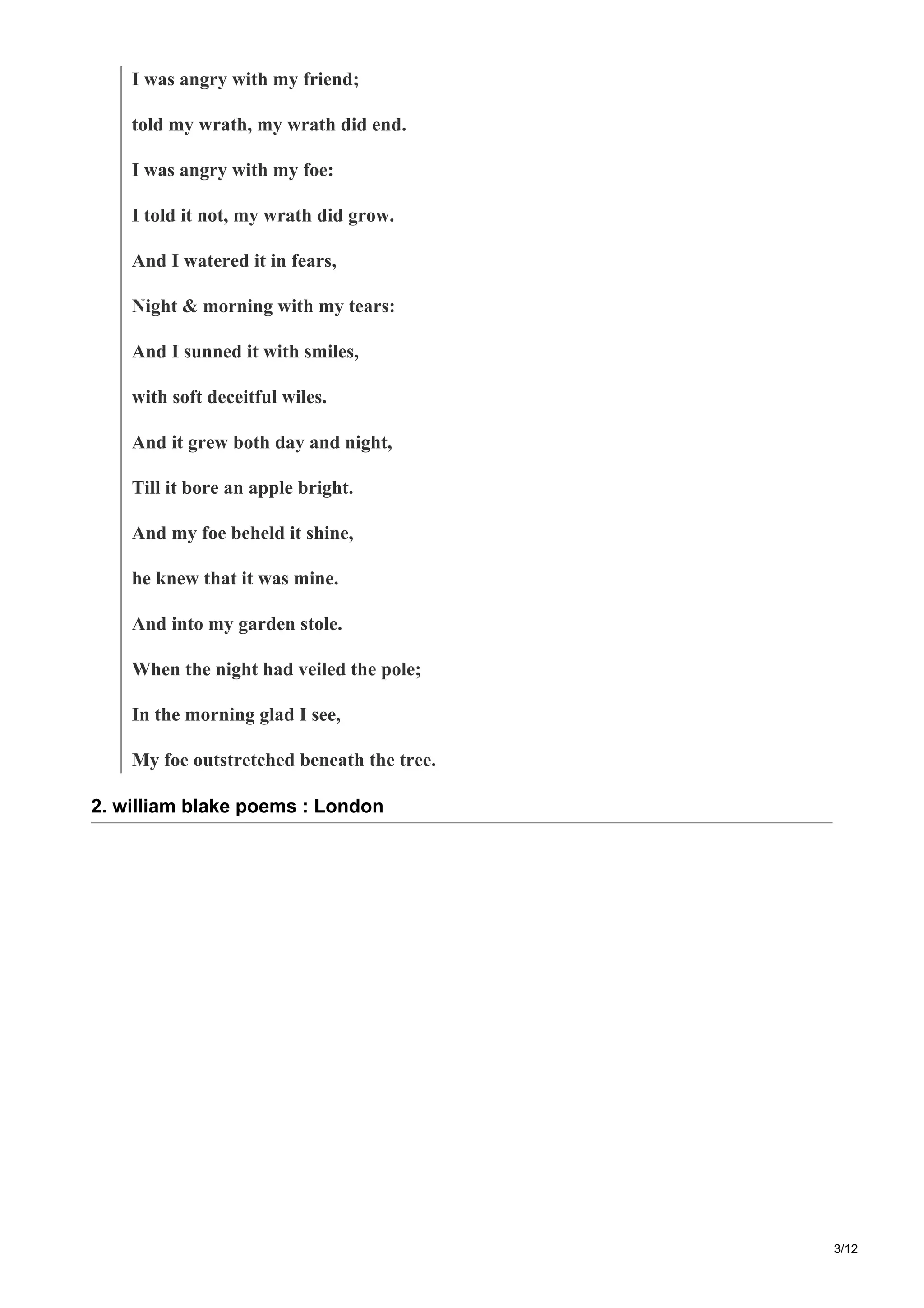 5 william blake poems biography intro theme | PDF