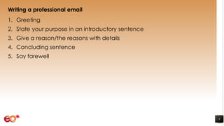 5 writing a professional email desktop | PPT