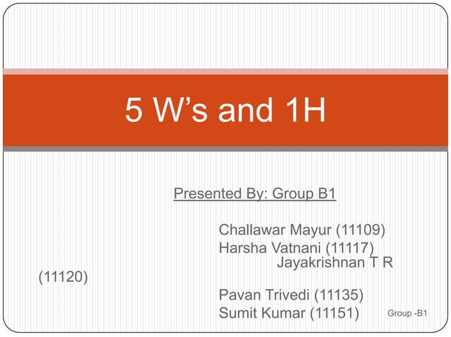 5ws and a h[1] | PPTX | Science