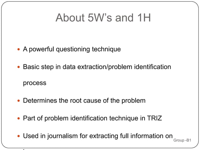 5ws and a h[1] | PPTX | Science