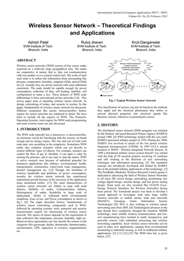 Wireless Sensor Network – Theoretical Findings and Applications | PDF