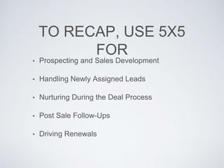 Sales Hacker Series - Tawheed Kader (TK) - 5x5 method | PPT