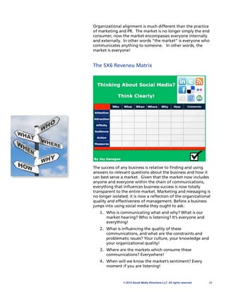 5 x6 social media revenue matrix | PDF | Social Networking | Internet