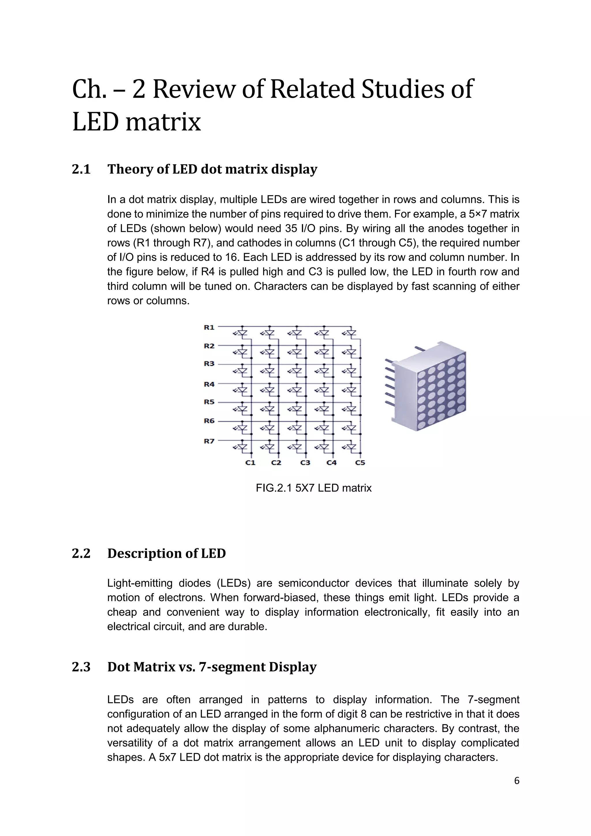 5x7 matrix led display | PDF