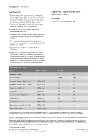 Texaco Texatherm - Fornid - Olio Diatermico | PDF | Chemistry | Science