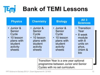 Involving Irish Pre-Service Science Teachers in the TEMI Project | PPT