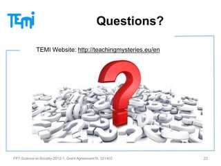 Involving Irish Pre-Service Science Teachers in the TEMI Project | PPT