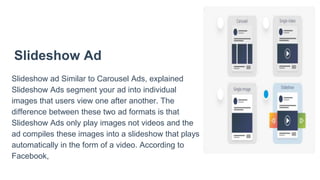 Facebook ads Types of Facebook ads | PPTX