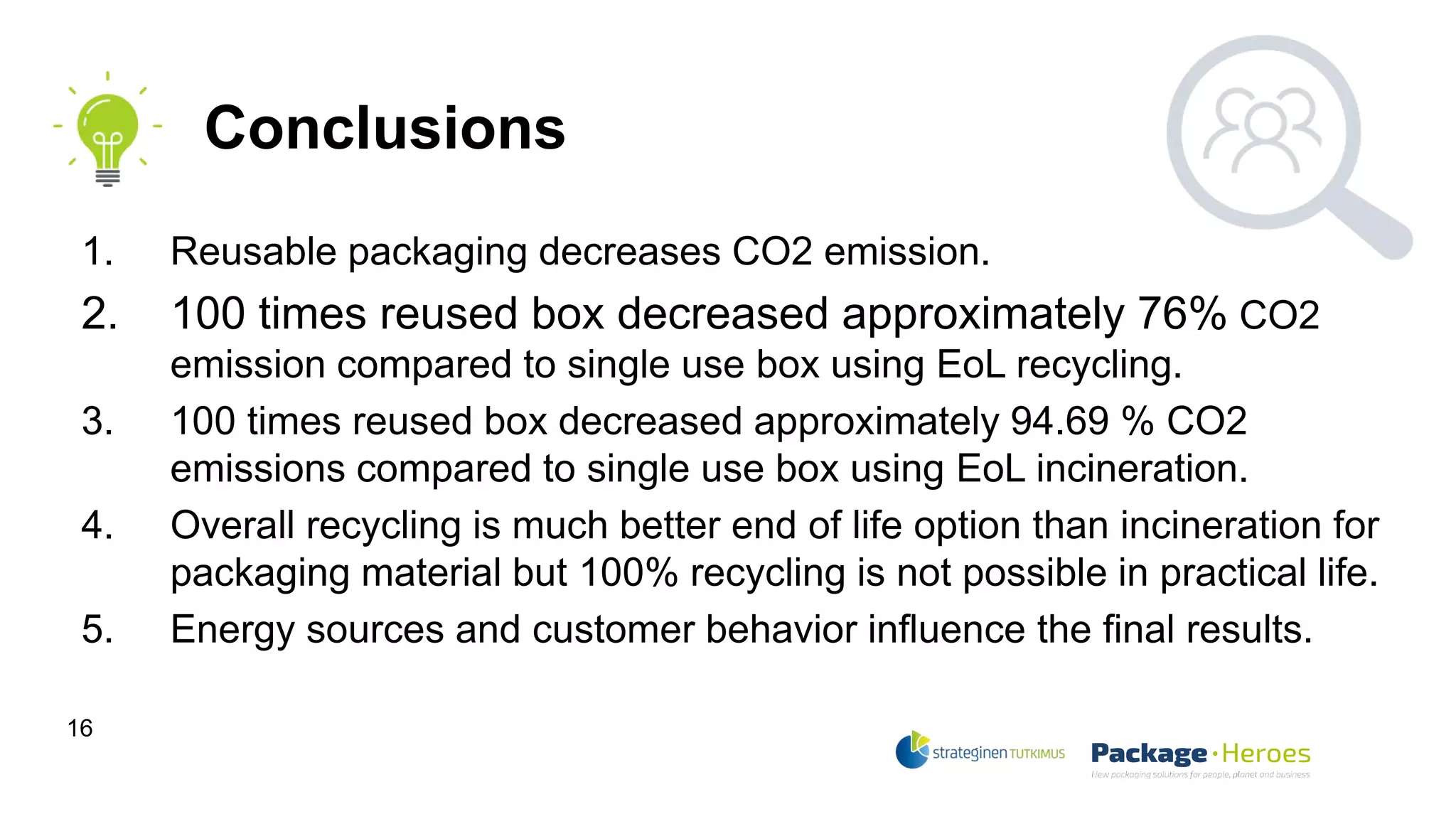 Environmental benefits of re-usable food packaging | PPTX