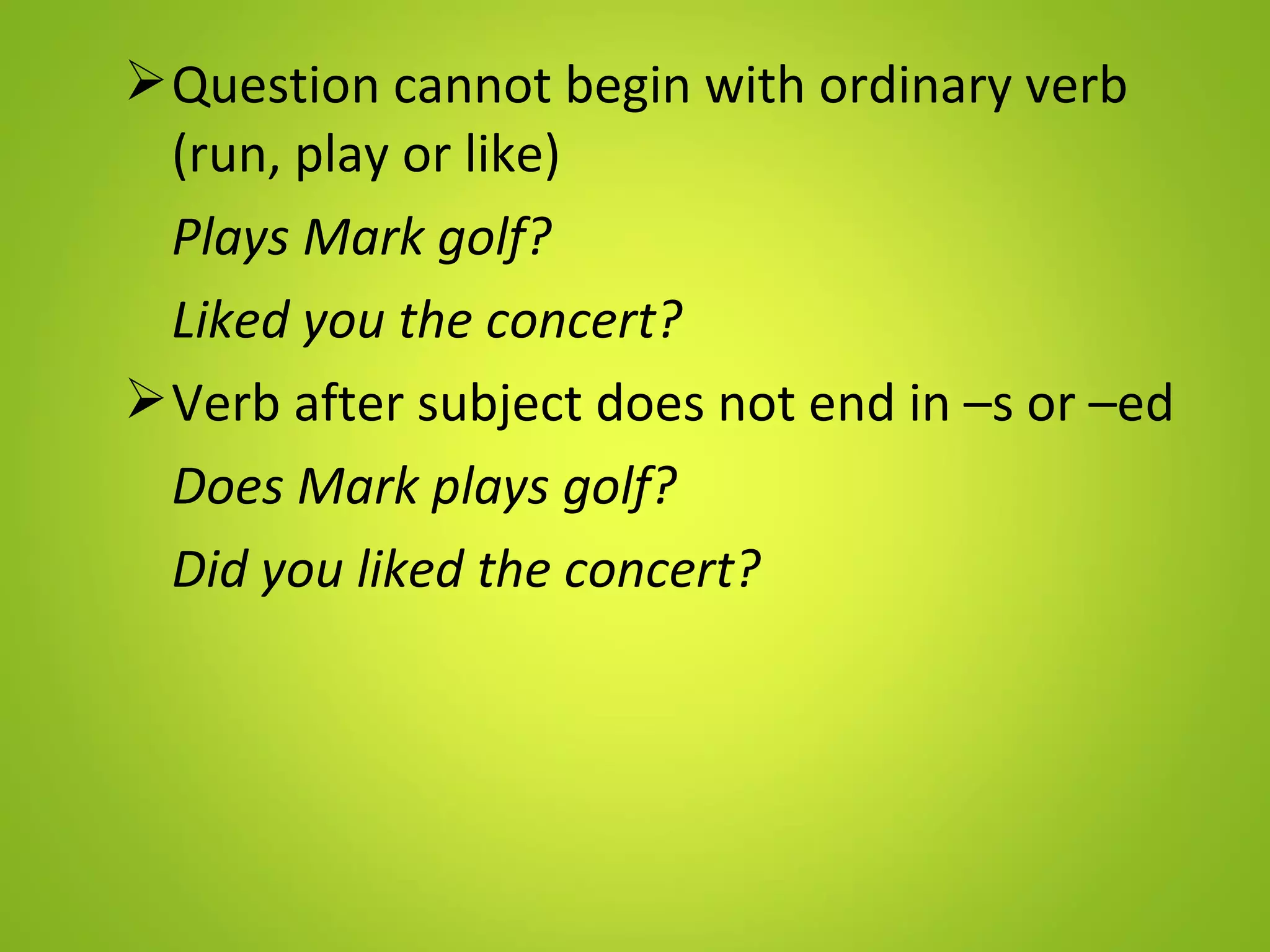 yes no and wh questions | PPT