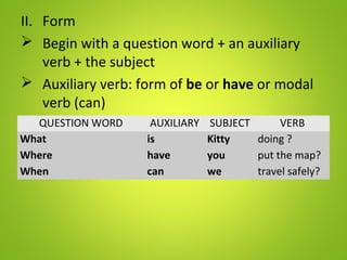 yes no and wh questions | PPT