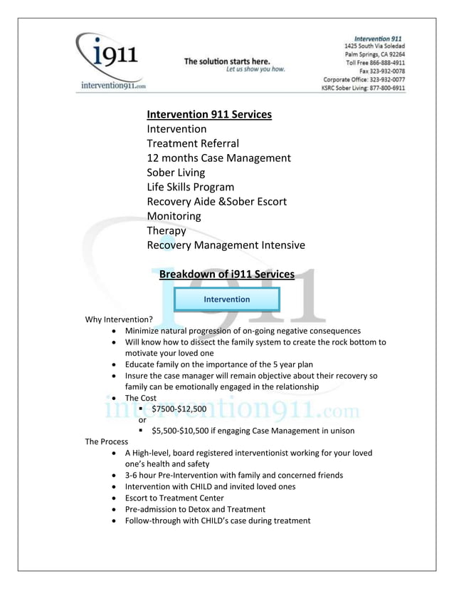 Interventions - A 5 Year Recovery Plan | DOCX