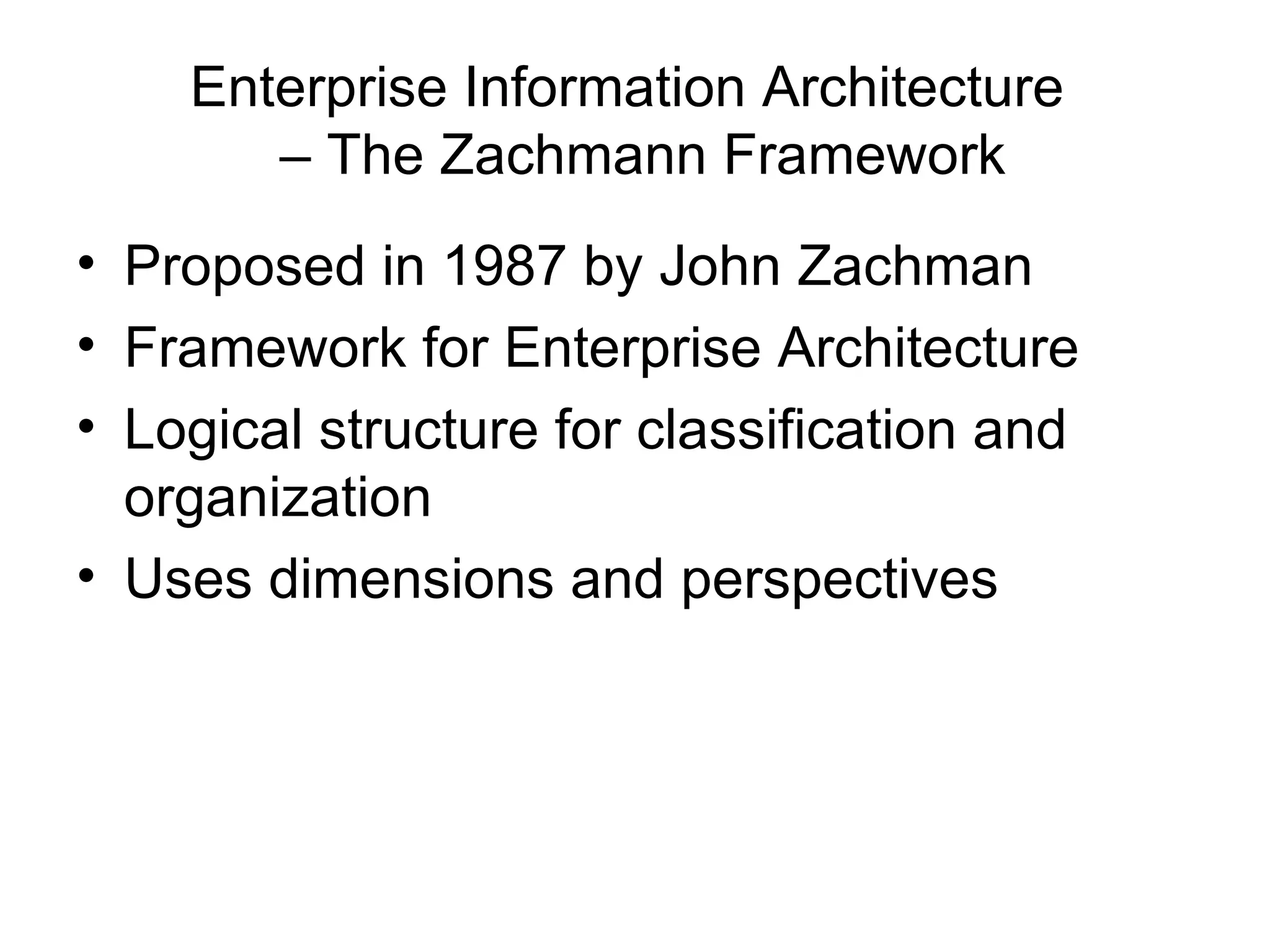 5 Zachmann’S Framework | PPT