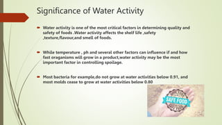 WATER ACTIVITY | PPTX