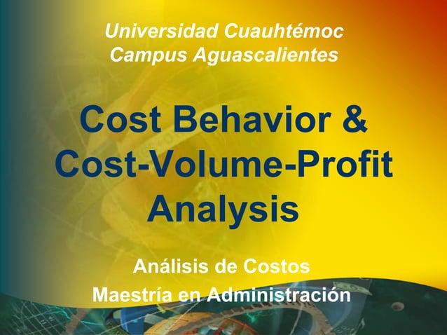 6. Cost Volume-Profit Analysis | PPT