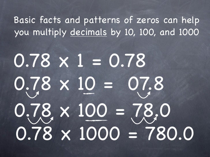 6-1 Mental Math: Multiplying Decimals by 10, 100, 1000