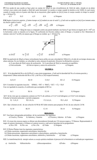 examen de ingres para universidad | PDF