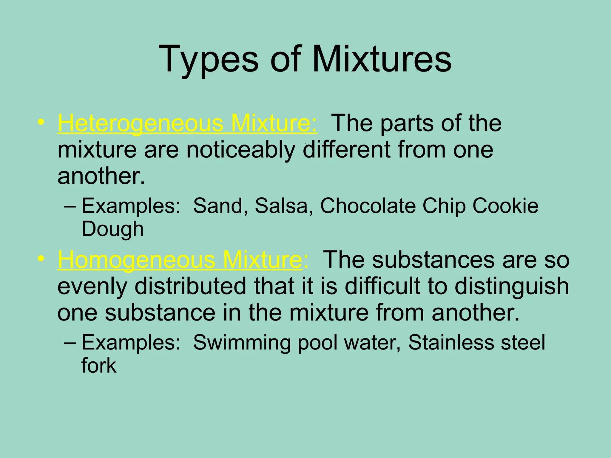 science about mixture grade six deped ppt | PPT