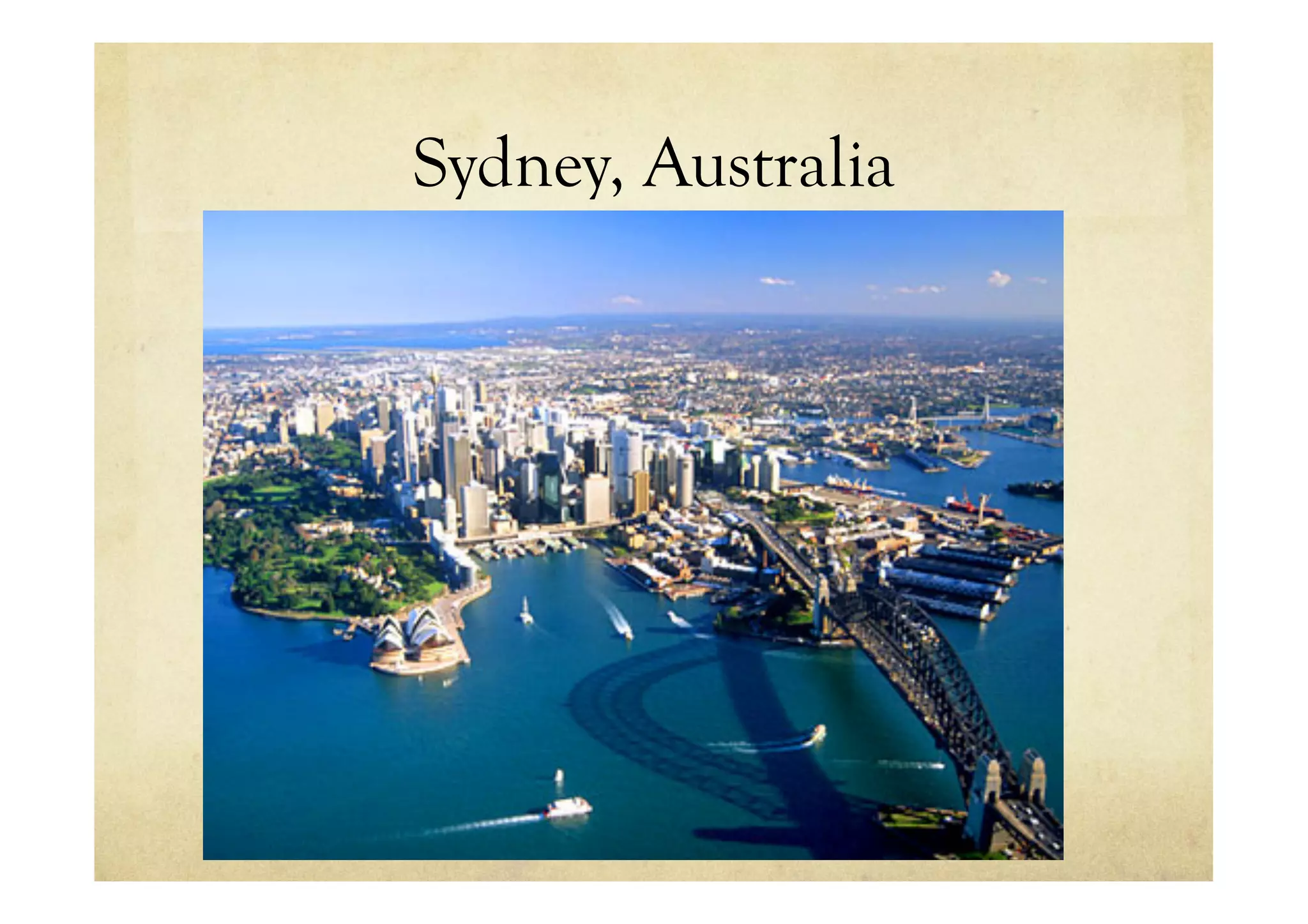 My Hometown: Sydney, Australia | PDF