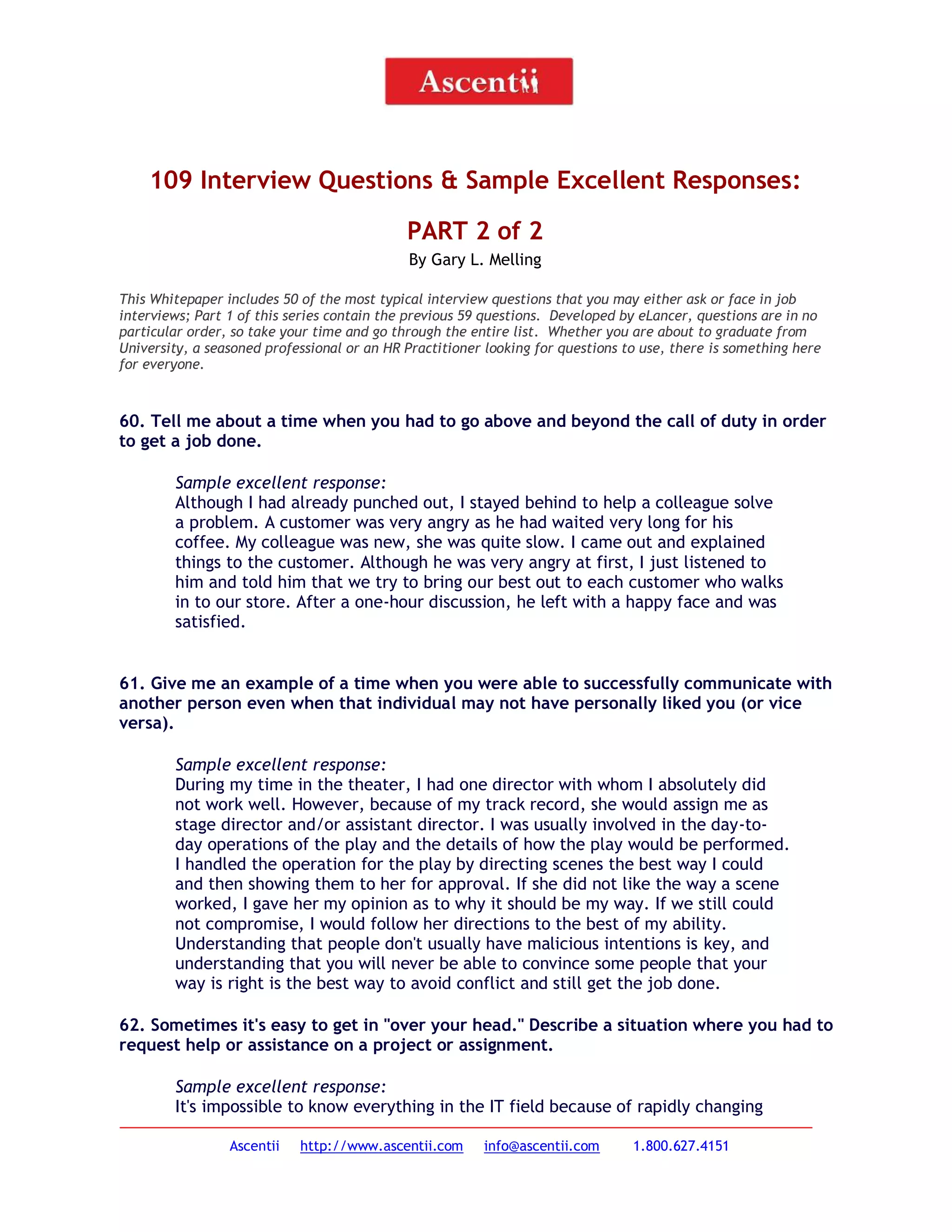 6 109 interview questions and answers - part 2 of 2 | PDF