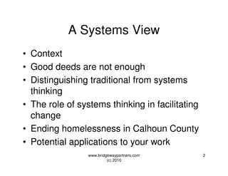 6.10 A Systematic Approach to Ending Homelessness (McGah) | PPT