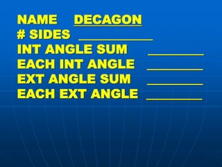 6-1, 1-6 Angles of Polygons.ppt