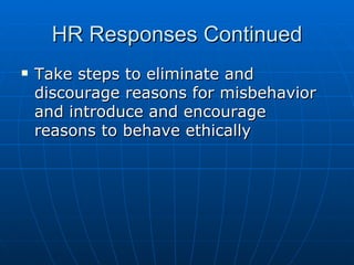 Ethics and HRM | PPT | Human Resources | Business