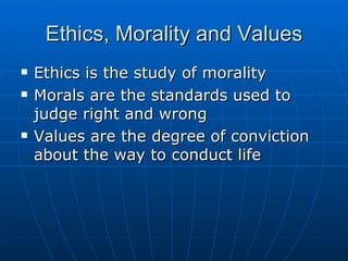 Ethics and HRM | PPT | Human Resources | Business
