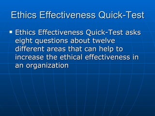 Ethics and HRM | PPT | Human Resources | Business