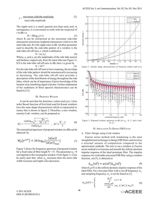 Design And Performance of Finite impulse Response Filter Using Hyperbolic Cosine Window | PDF ...
