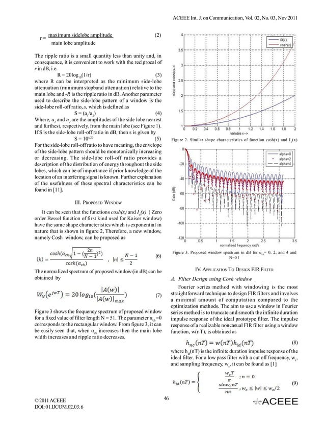 Design And Performance of Finite impulse Response Filter Using Hyperbolic Cosine Window | PDF ...