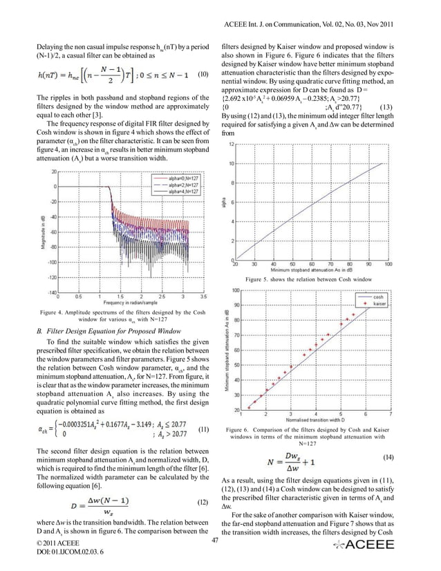Design And Performance of Finite impulse Response Filter Using Hyperbolic Cosine Window | PDF ...