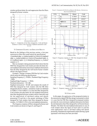 Design And Performance of Finite impulse Response Filter Using Hyperbolic Cosine Window | PDF ...