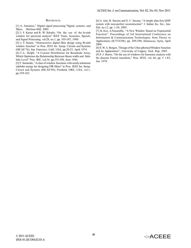 Design And Performance Of Finite Impulse Response Filter Using Hyperbolic Cosine Window Pdf
