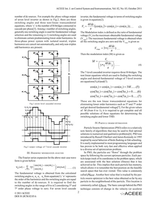 Harmonic Minimization In Multilevel Inverters By Using PSO | PDF