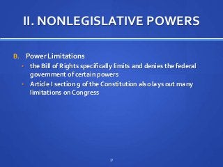 Congress: Organization and Powers (See description for updated versions ...