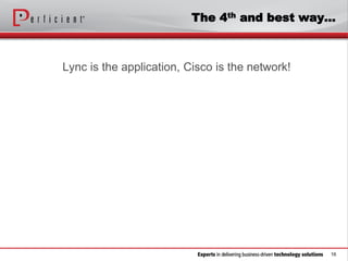Microsoft Lync: Integrating with or Replacing Cisco | PPT