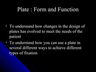 Plates-form and function | PPT