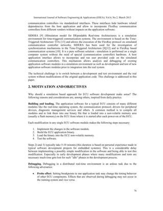 SIMULATION-BASED APPLICATION SOFTWARE DEVELOPMENT IN TIME-TRIGGERED COMMUNICATION SYSTEMS | PDF