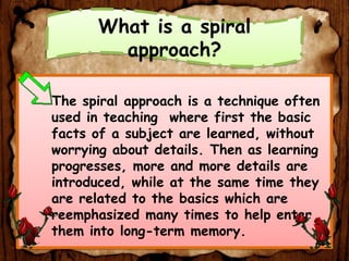 Spiral progression in Science | PPTX
