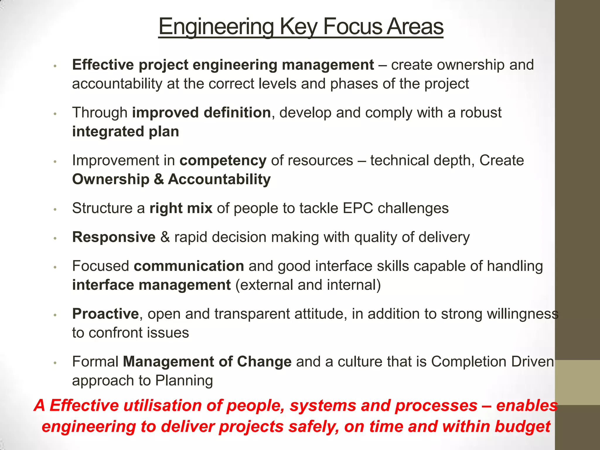 Effective Engineering Management in EPC Industry | PPTX