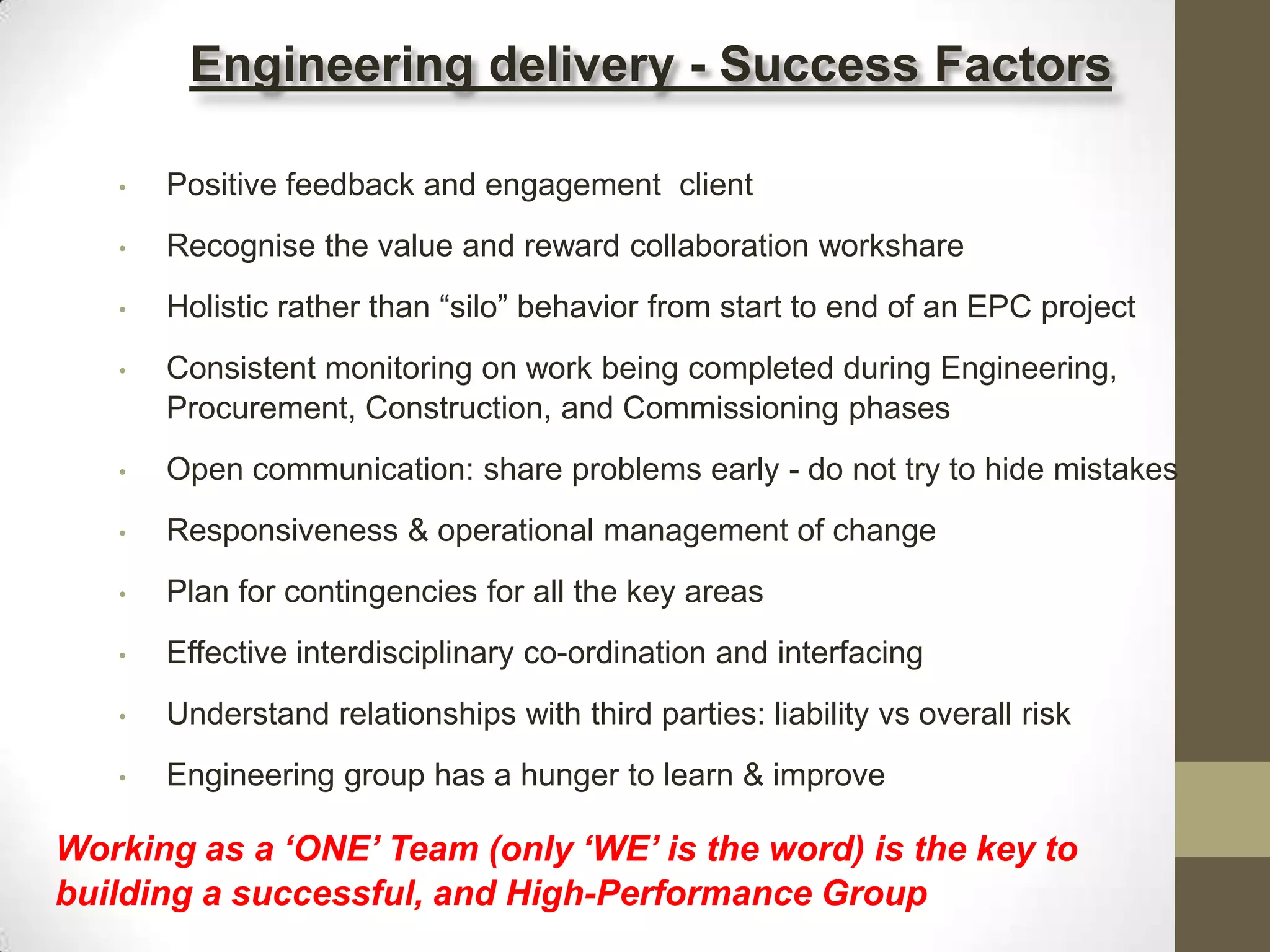 Effective Engineering Management in EPC Industry | PPTX