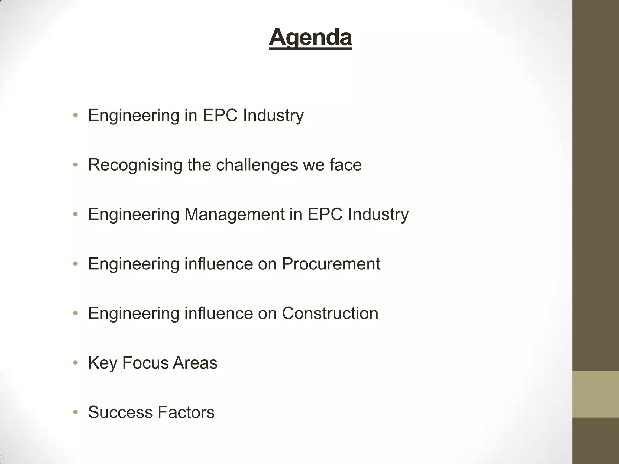 Effective Engineering Management in EPC Industry | PPTX