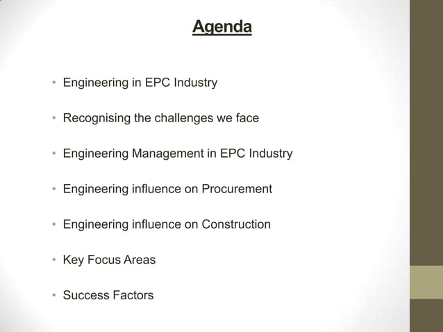 Effective Engineering Management in EPC Industry | PPTX | Civil Engineering Industry | Industries