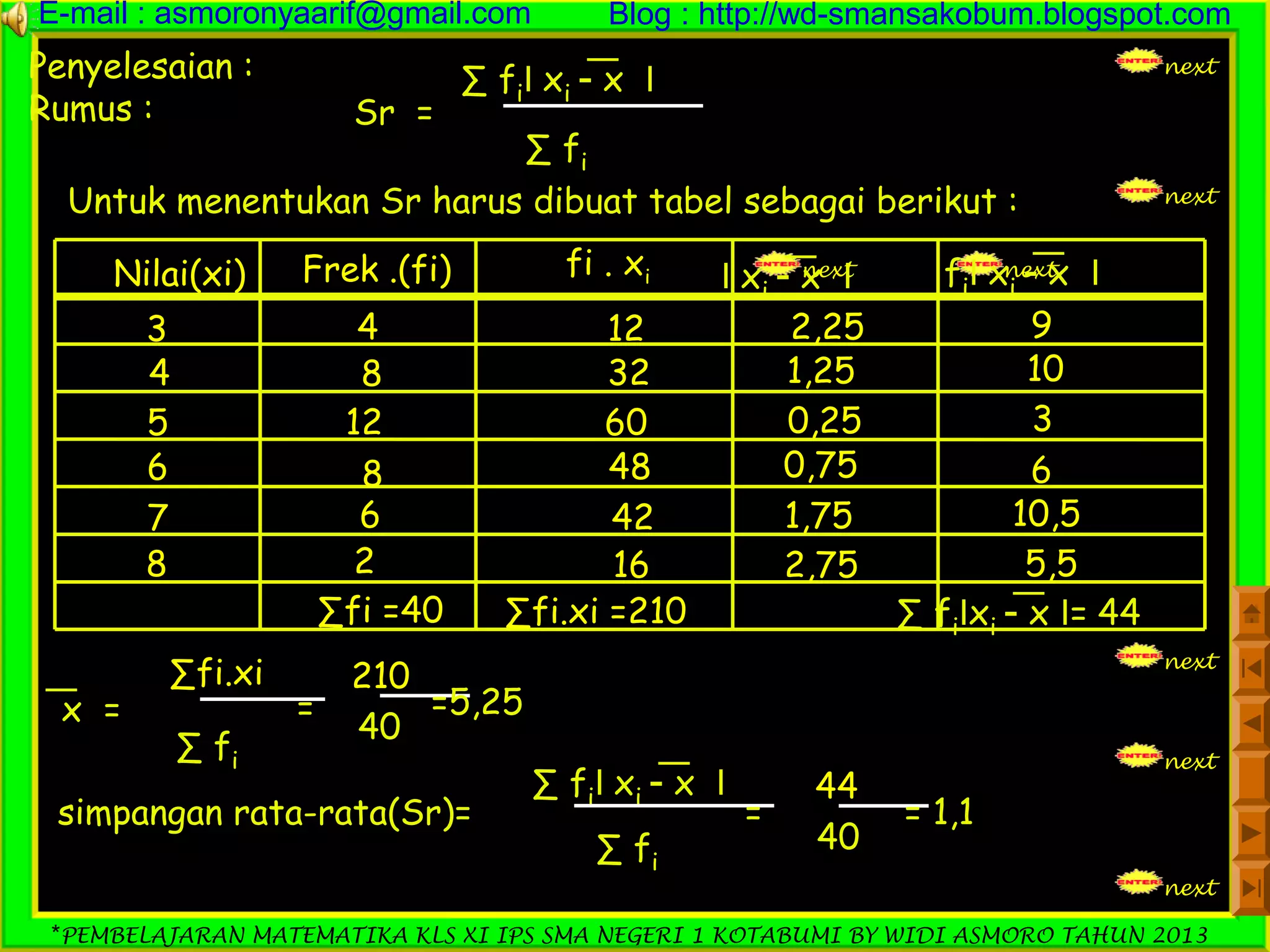 6.Simpangan Rata-Rata | PPT