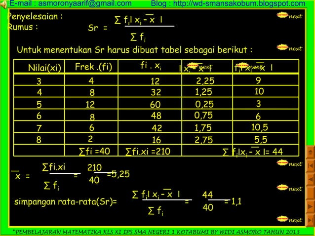 6.Simpangan Rata-Rata | PPT