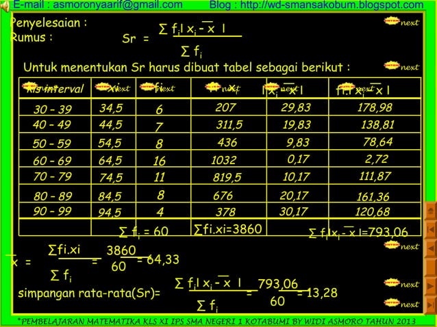 6.Simpangan Rata-Rata | PPT