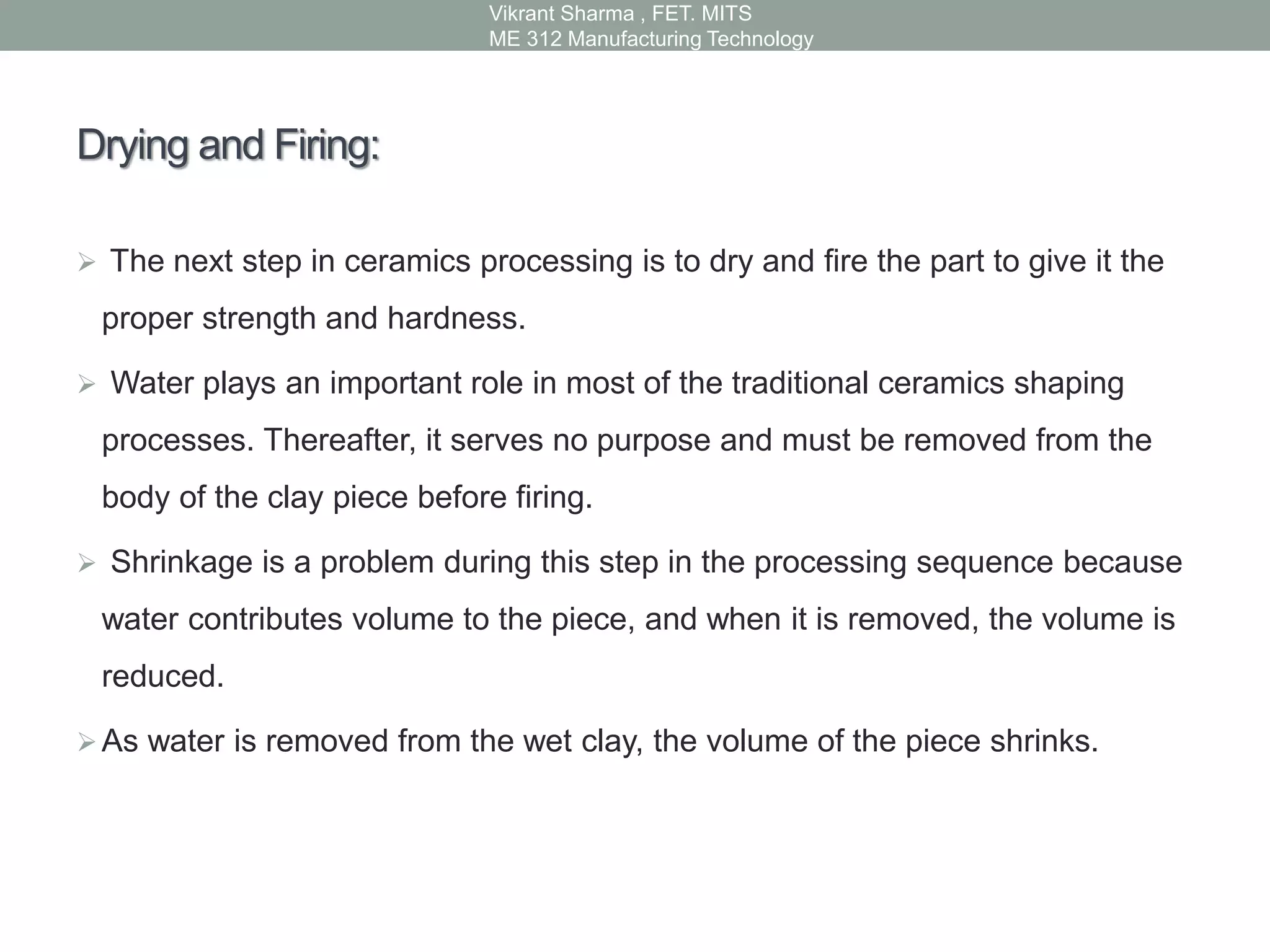 6. processing of ceramics | PPTX