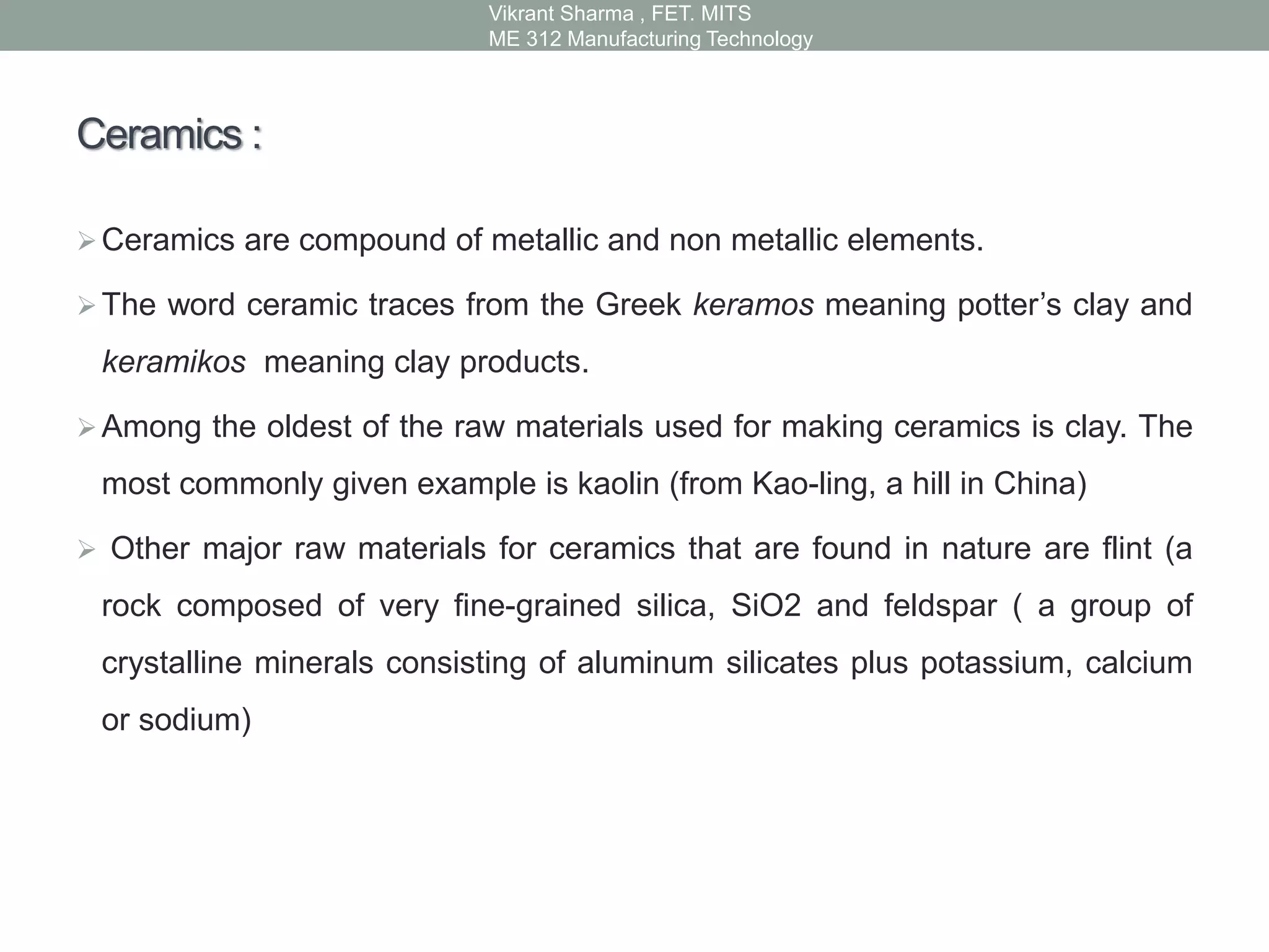 6. processing of ceramics | PPTX